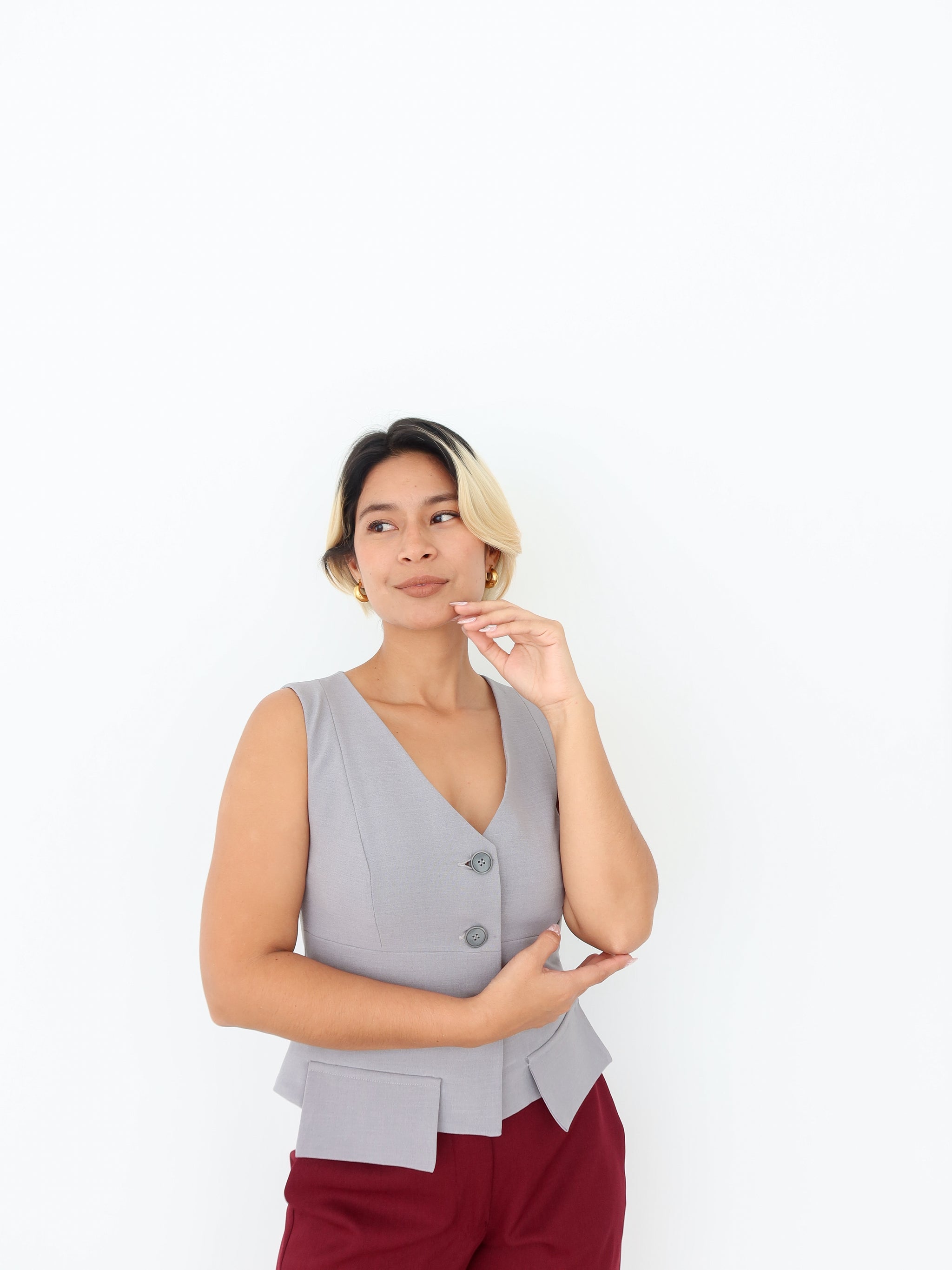 Chaleco Alessia gris